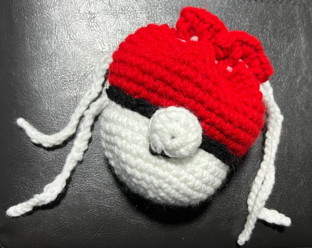 Crochet Pokéball Dice Bag - Etsy