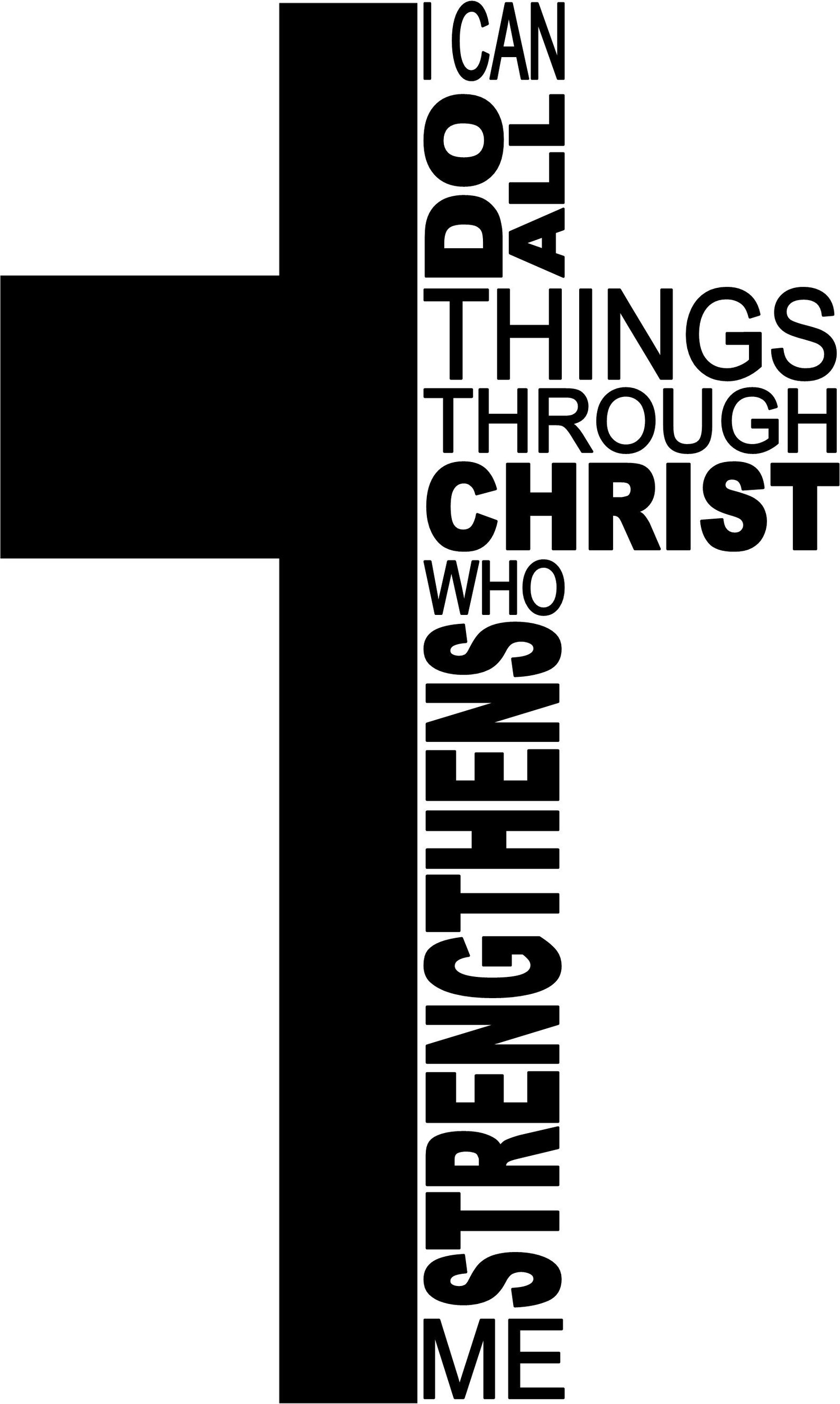 Custom Decal / Cross I Can Do All Things Through Christ / | Etsy