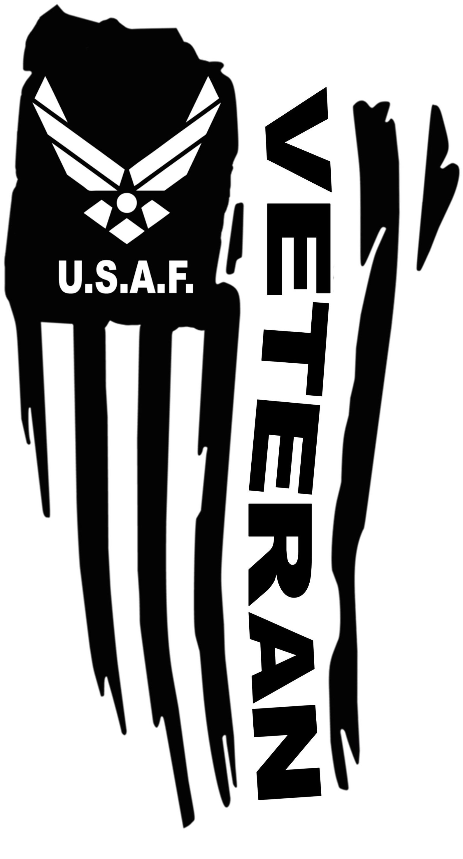 Custom Decal / US Air Force Veteran American Flag / USAF / | Etsy