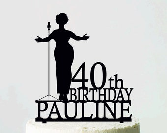Female Jazz Singer Cake Topper - Etsy