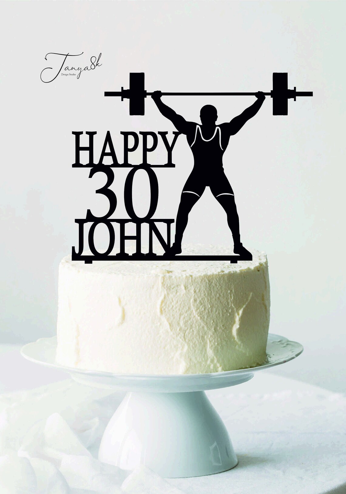 Weightlifter Birthday Cake Topper Boys Birthday Party - Etsy