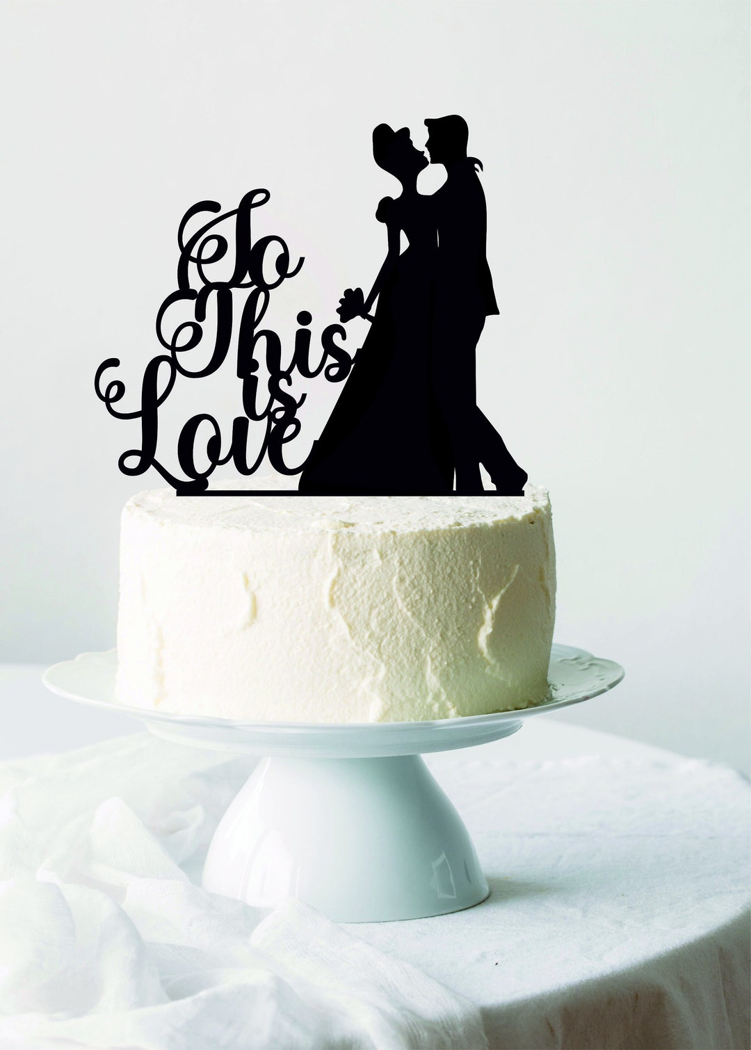 Wedding Cake Topper, Princess and Prince Cake Topper, so This is Love ...