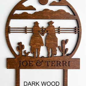 Cowboy Wedding Cake Topper, Country Cake Topper, Western Cake Topper ...