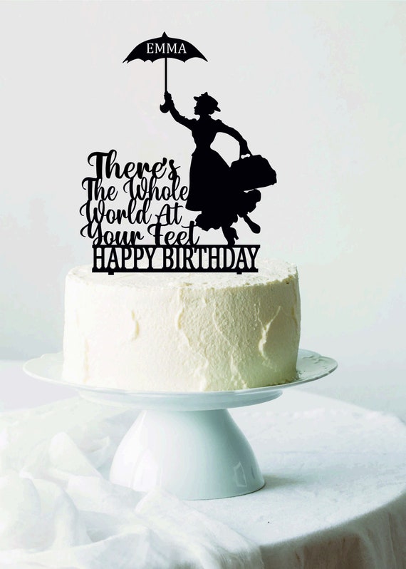 Mary Poppins Birthday Cake Topper Happy Birthday Cake Topper | Etsy