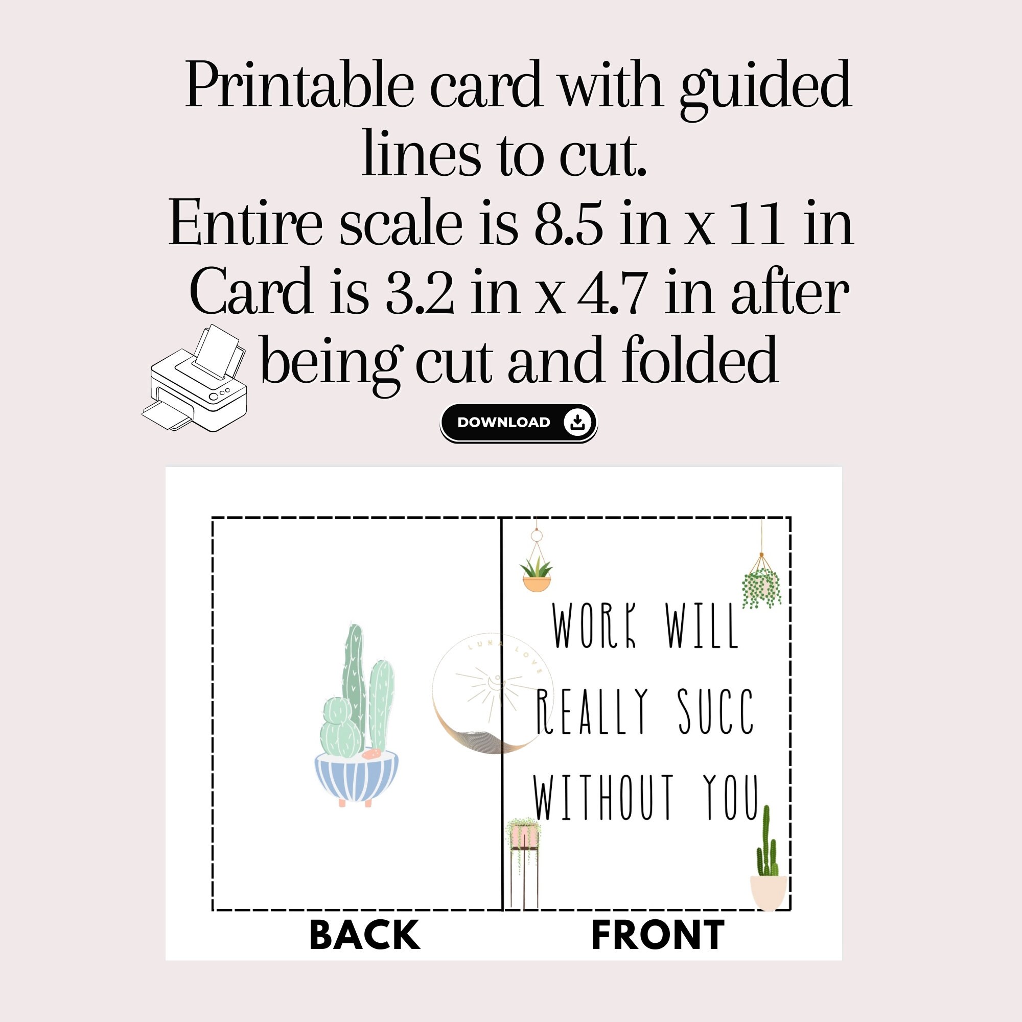 Goodbye Card Farewell Printable Goodbye Gift Goodbye Coworker Card ...