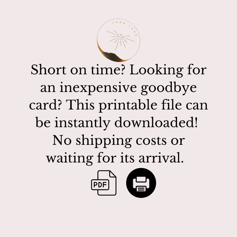 Goodbye Card for Coworker Printable Farewell Goodbye Gift for Coworker ...