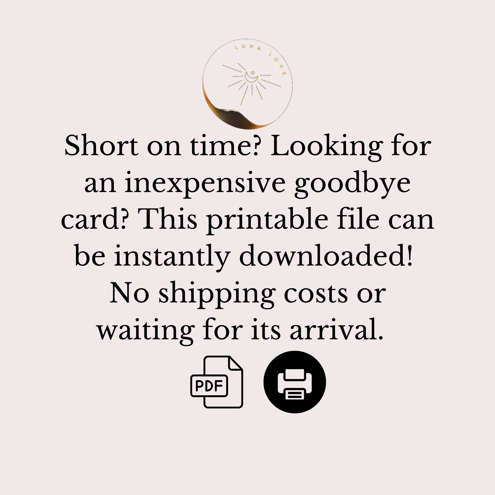 Goodbye Card Farewell Printable Goodbye Gift Goodbye Coworker Card ...
