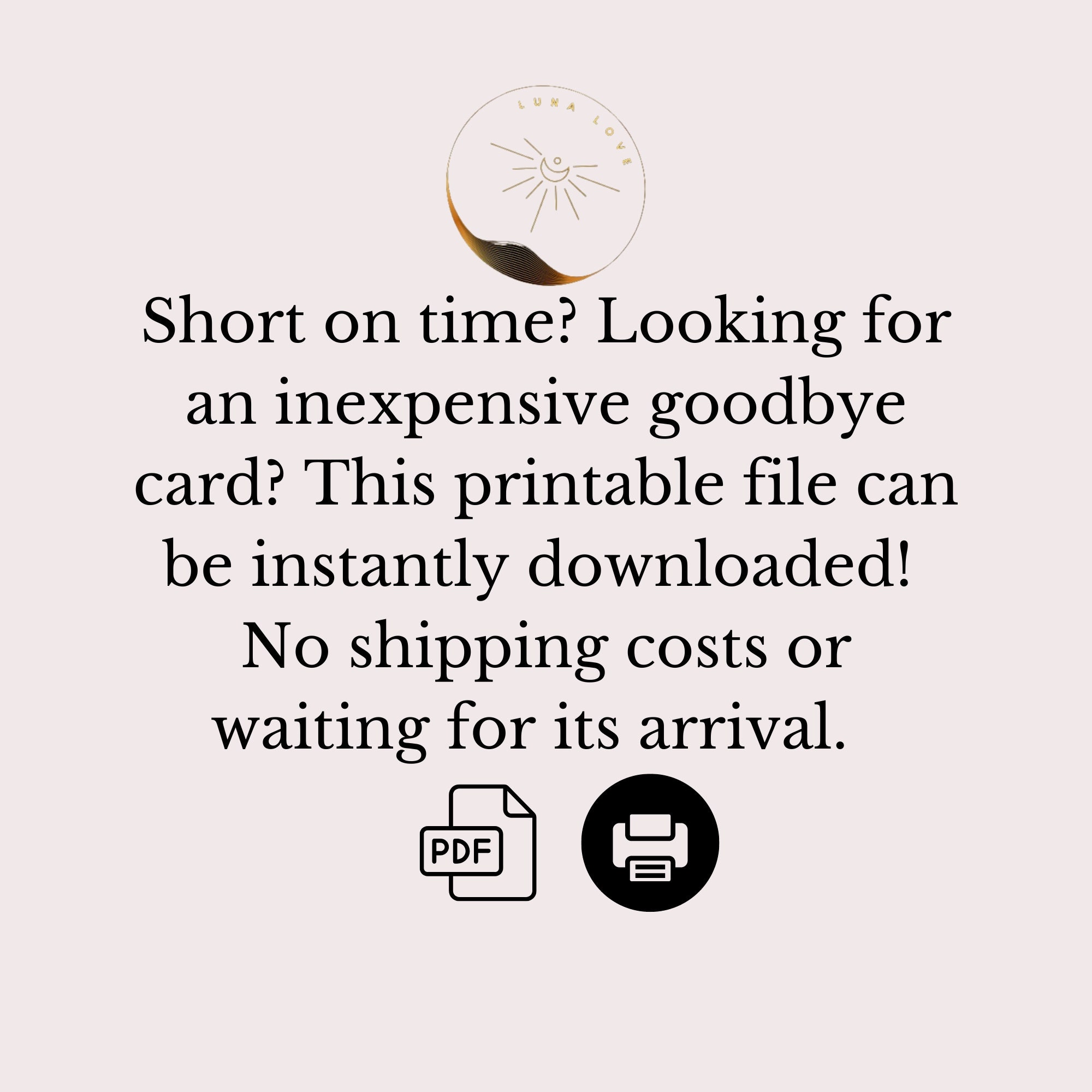 Goodbye Card Farewell Printable Goodbye Gift Goodbye Coworker - Etsy