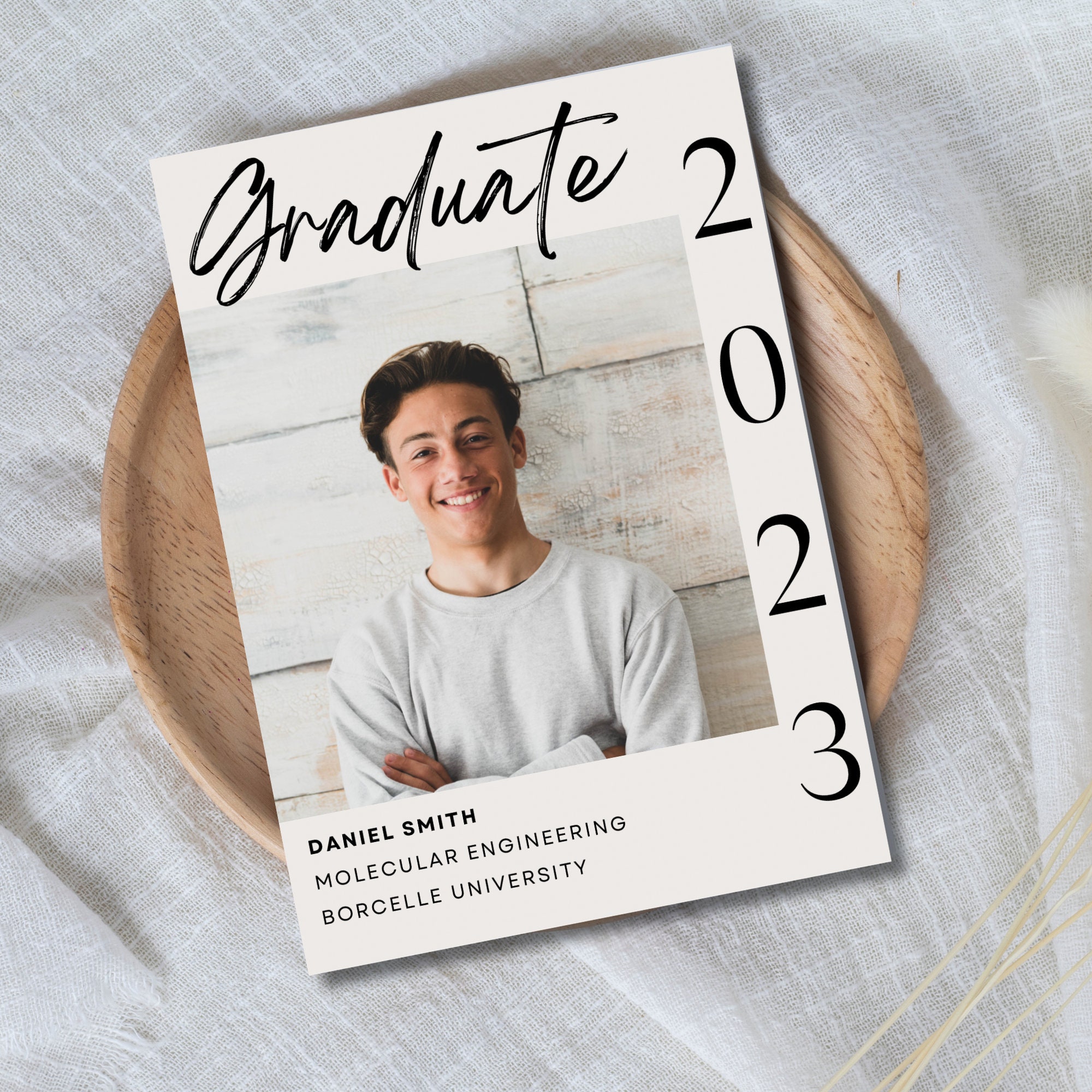 Graduation Announcement Canva Template Echale Ganas Graduation Stole ...