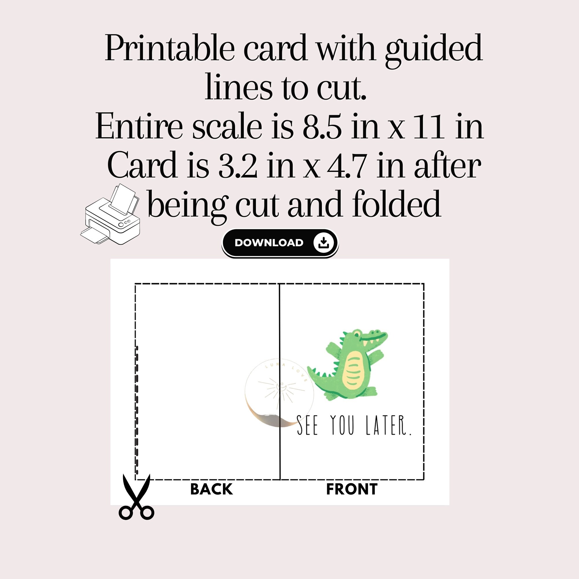 Goodbye Card Farewell Printable Goodbye Gift Goodbye Coworker Card ...