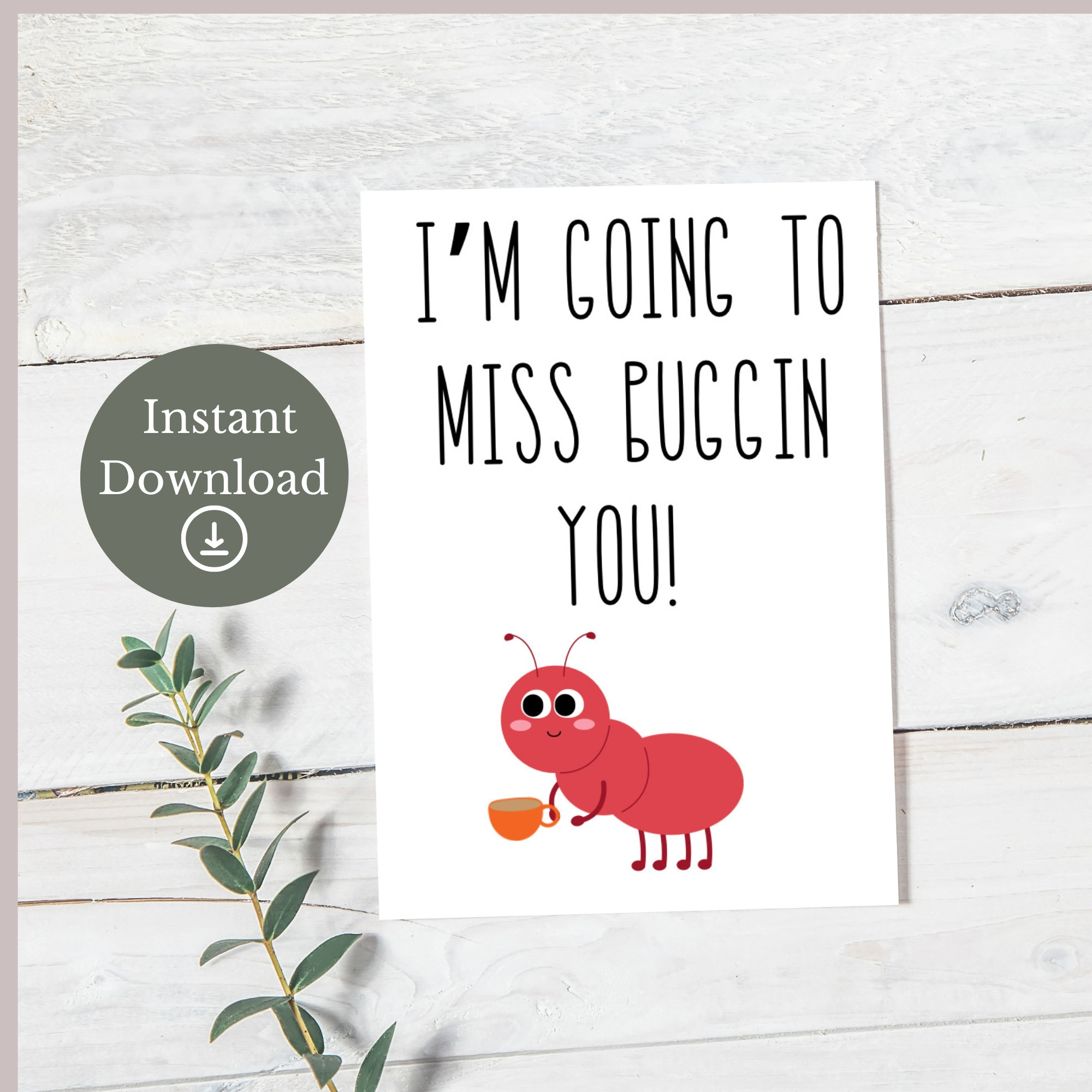 Goodbye Card Farewell Printable Goodbye Gift Goodbye Coworker Card ...