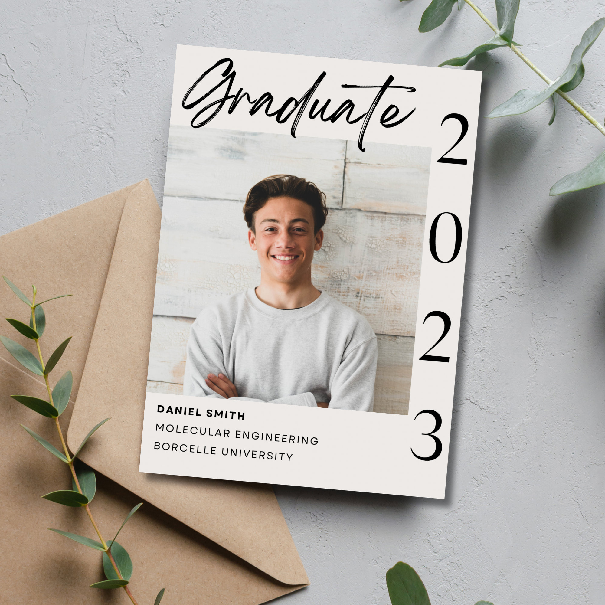 Graduation Announcement Canva Template Echale Ganas Graduation Stole ...