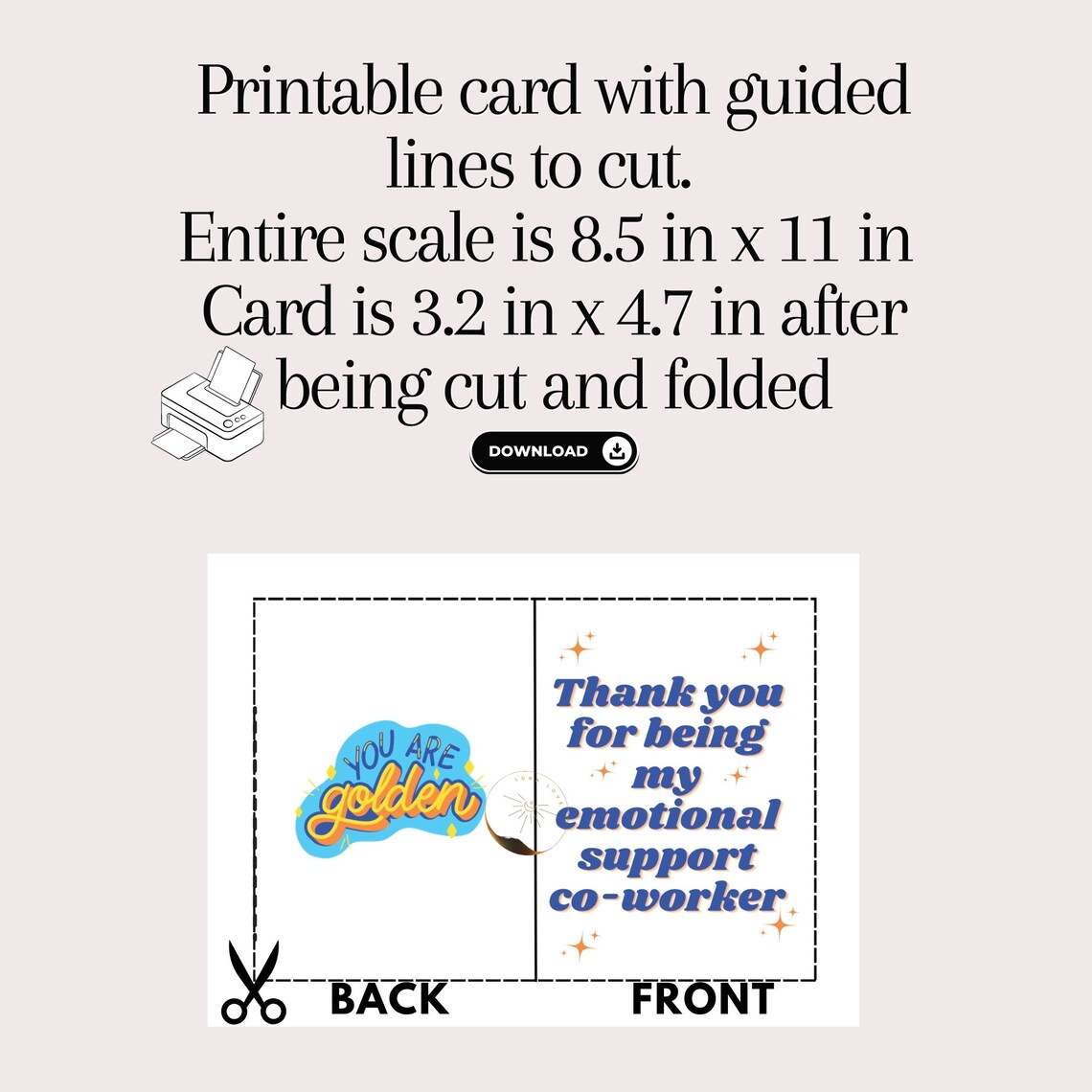 Goodbye Card for Coworker Printable Farewell Goodbye Gift for Coworker ...