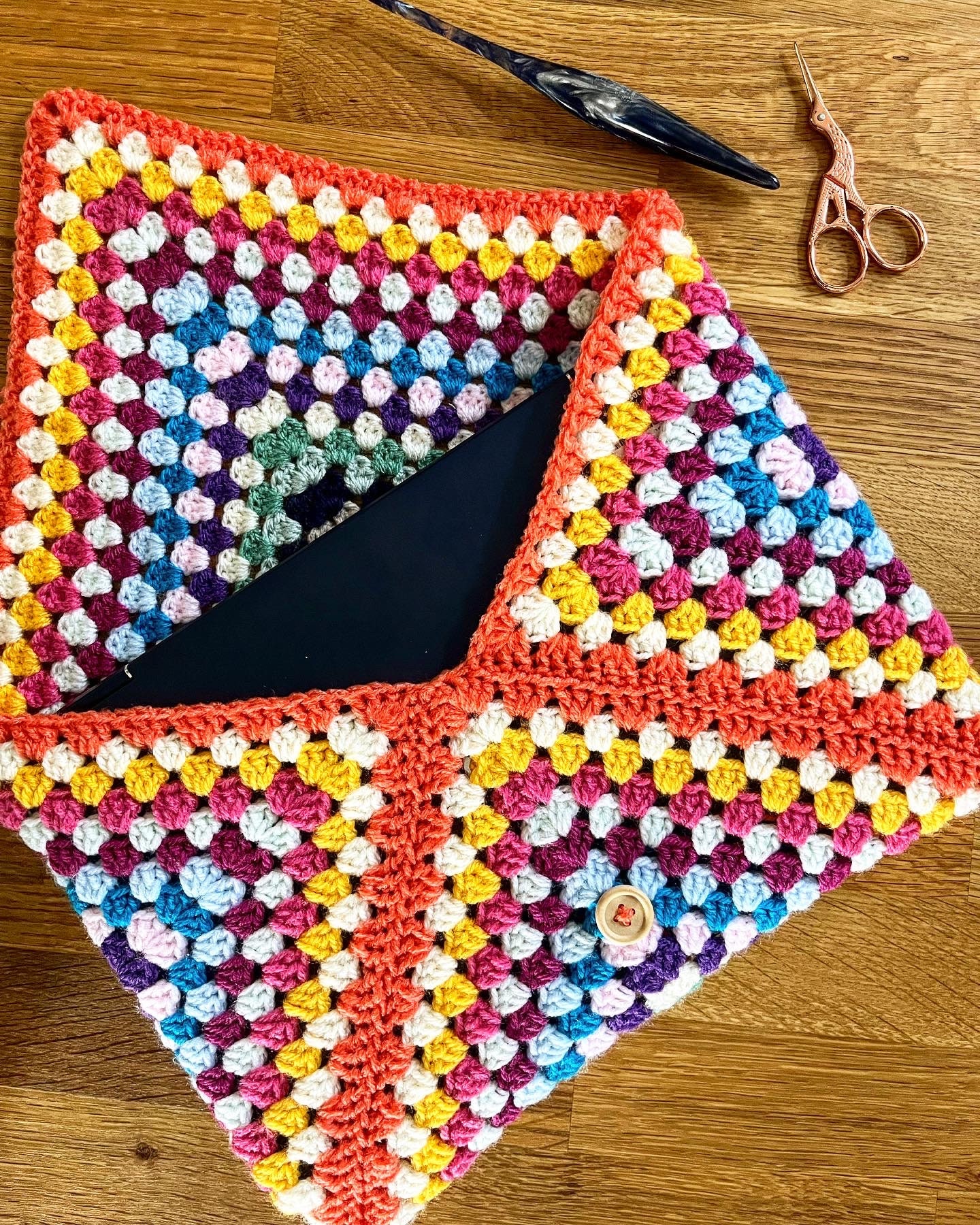 Granny Square Pouch Crochet Pattern - Downloadable PDF - Etsy