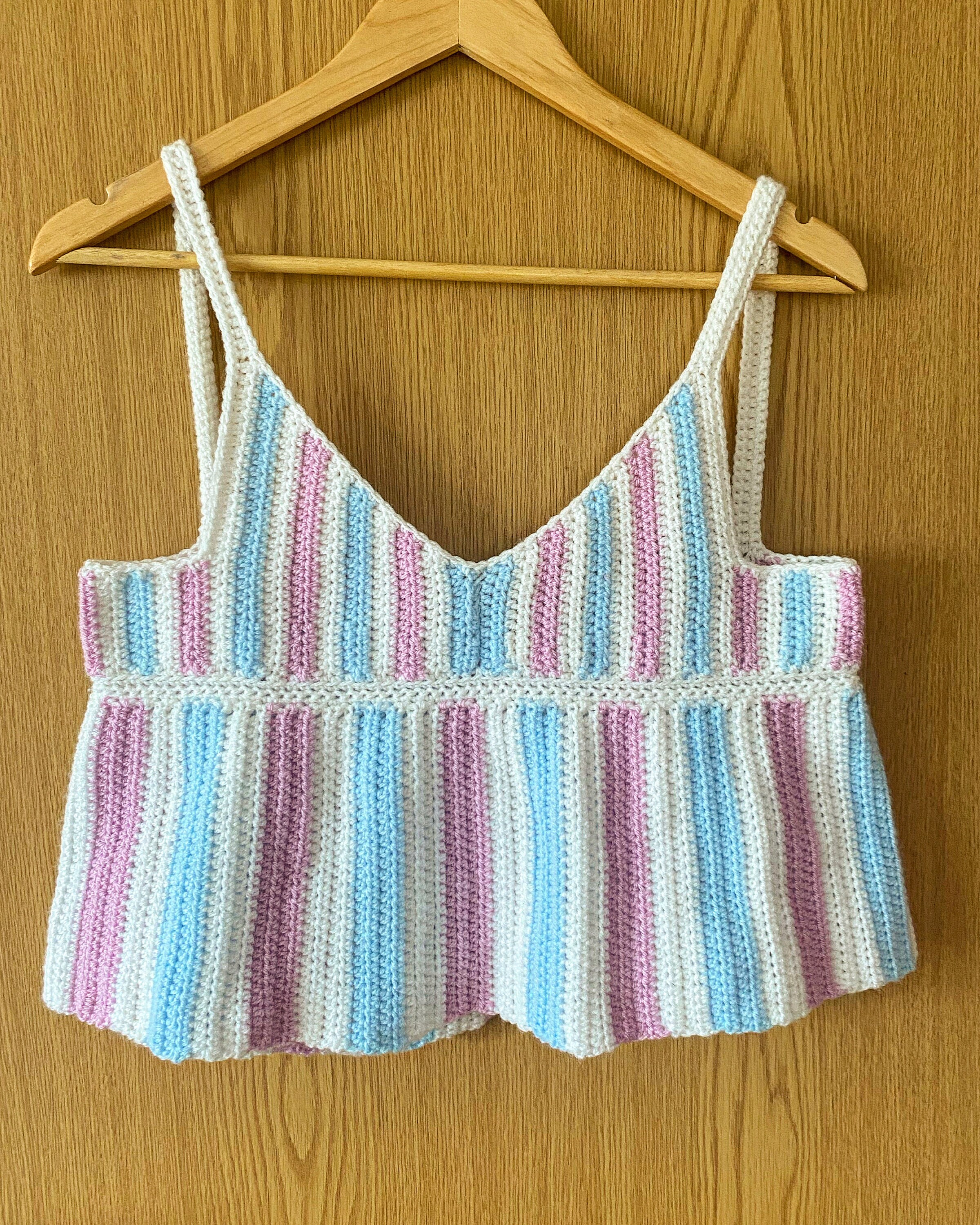 Sundae Stripes Top - Crochet Pattern - Downloadable PDF - Etsy