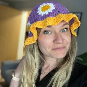 Daisy Bucket Hat Crochet Pattern - Downloadable PDF - Etsy