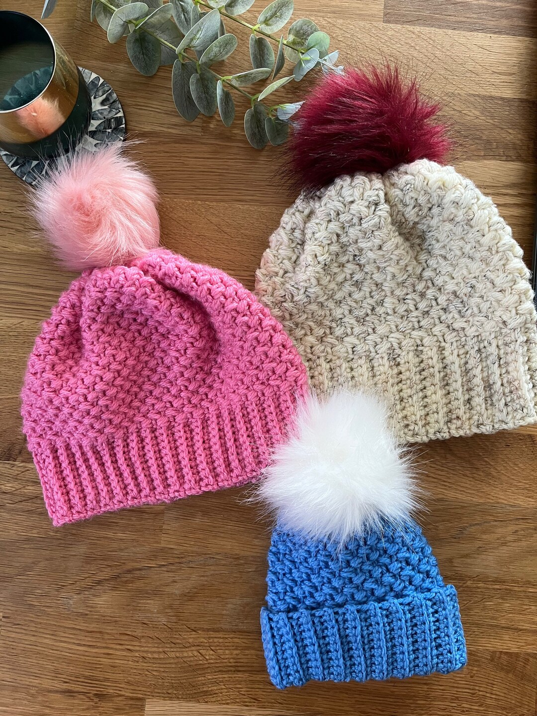 Berry Cosy Beanie Crochet Pattern - Downloadable PDF - Etsy