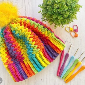 Berry Cosy Beanie Crochet Pattern - Downloadable PDF - Etsy
