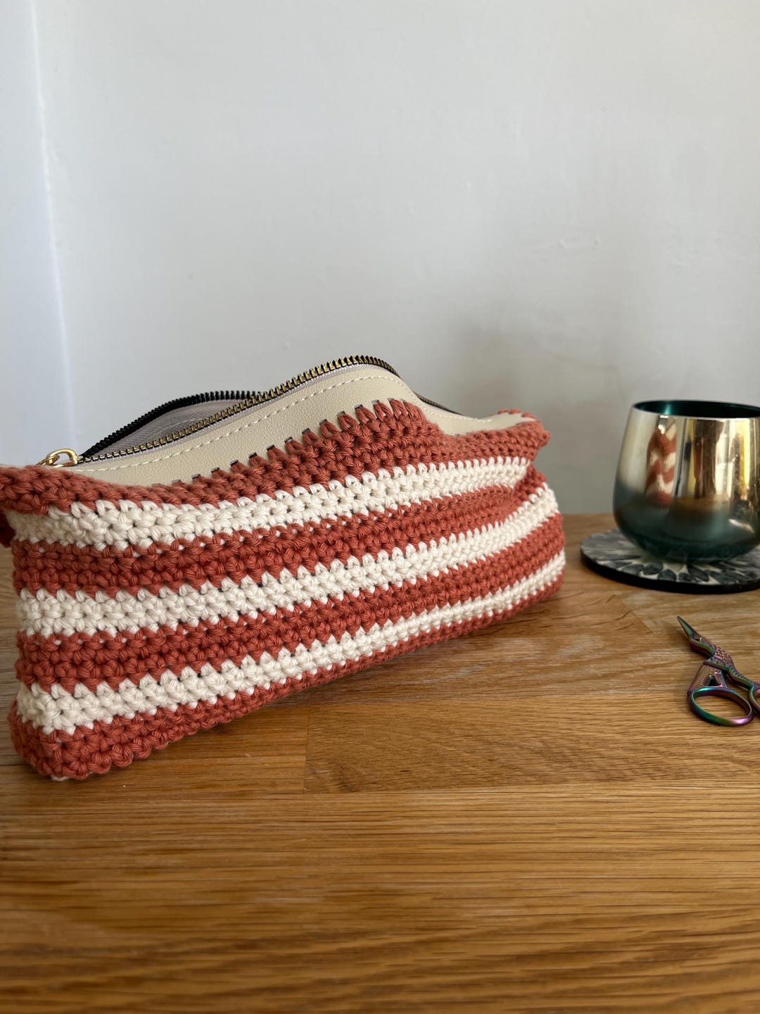 Striped Zipper Pouch Crochet Pattern - Downloadable PDF - Etsy
