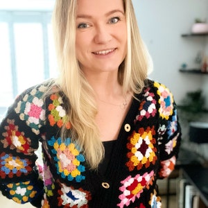 Granny Square Cardigan - Crochet Pattern - Downloadable PDF - Etsy