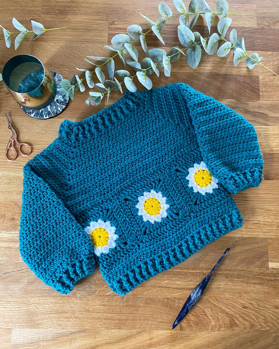 Daisy Loop Children's Jumper - Crochet Pattern - Downloadable PDF - Etsy