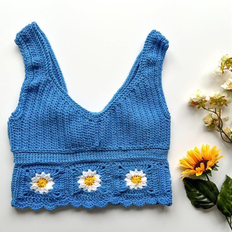Daisy Loop Crochet Top Crochet Pattern Downloadable PDF - Etsy