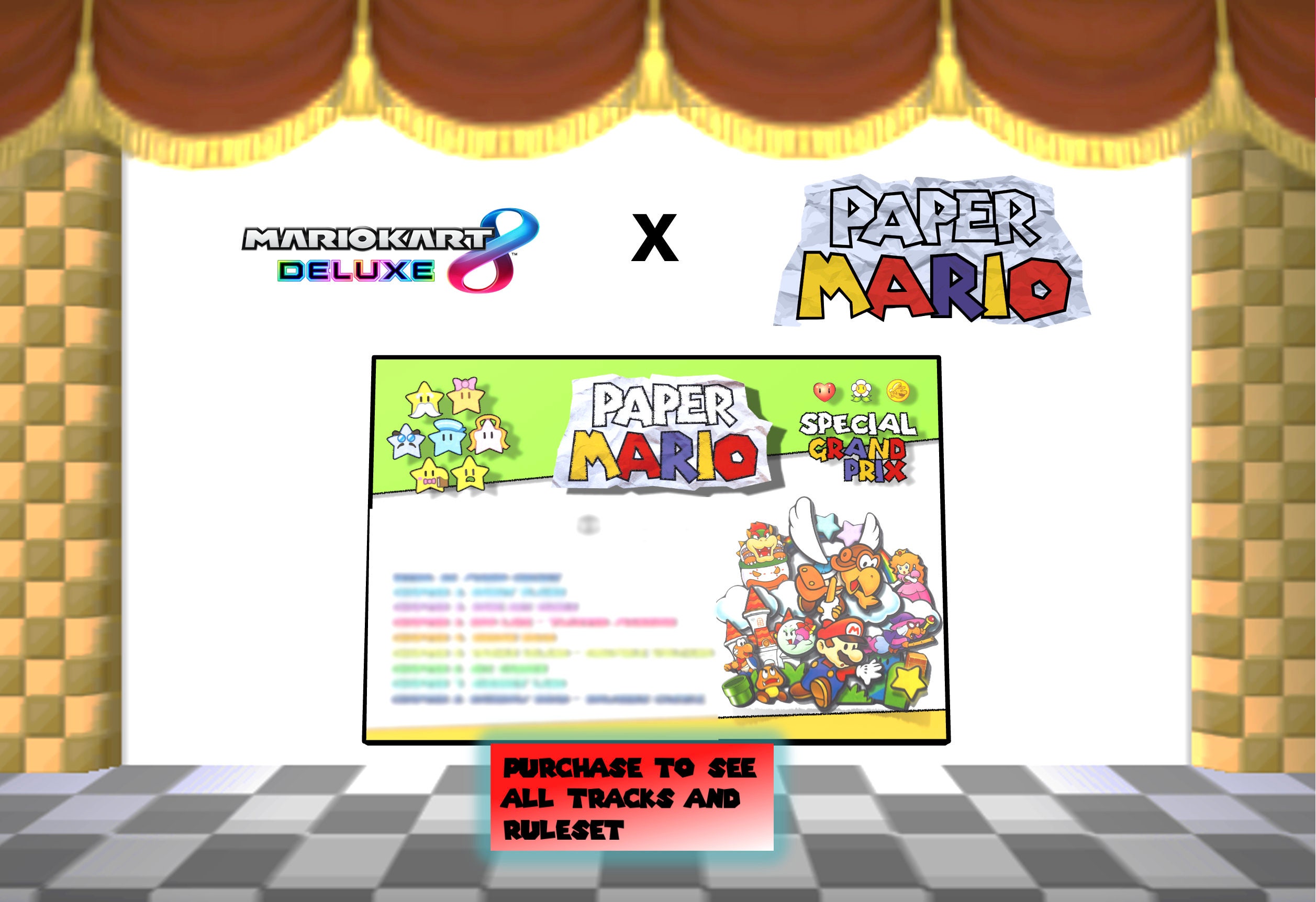 Paper Mario X Mario Kart 8 Grand Prix PHYSICAL - Etsy