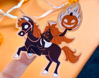 Headless Horseman Sticker Chibi Kawaii Cute Cartoon Art - Etsy