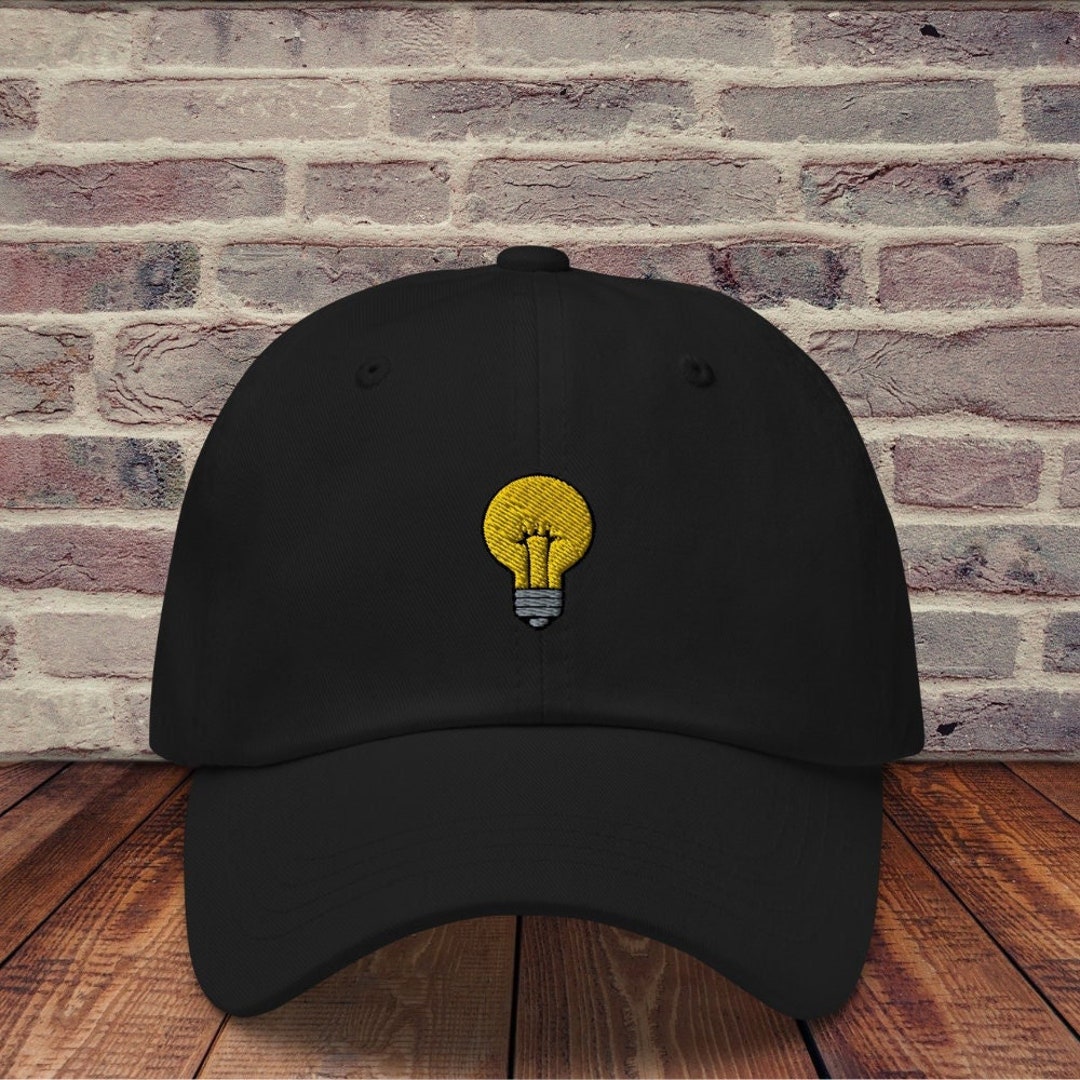 Light Bulb Hat, Light Bulb Embroidered Hat, Multiple Colors, Unisex Hat ...
