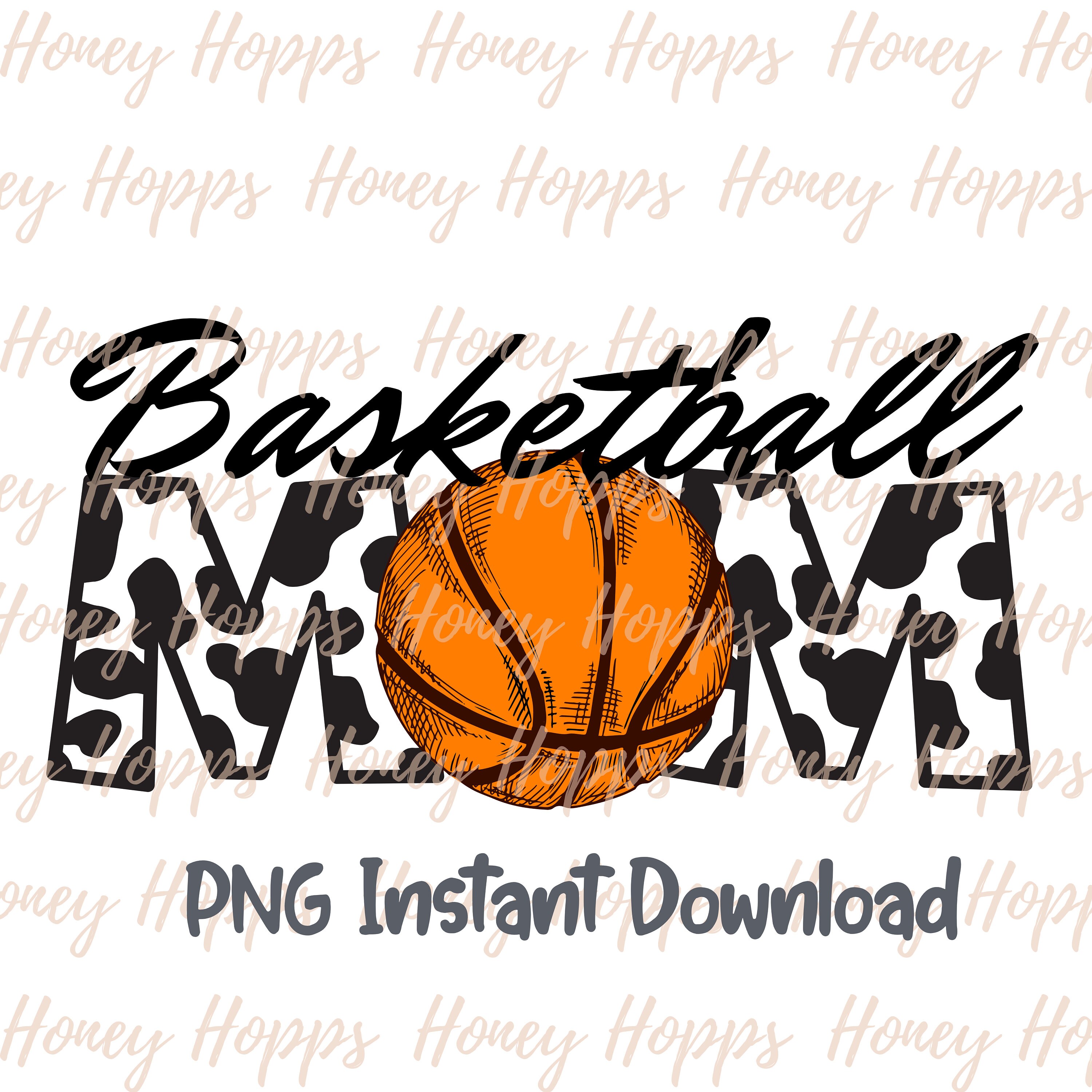 Basketball Mom Cow Print Cow Hide Digital Design PNG - Etsy