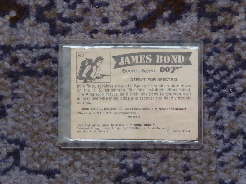 Trading Card~james Bond - Etsy