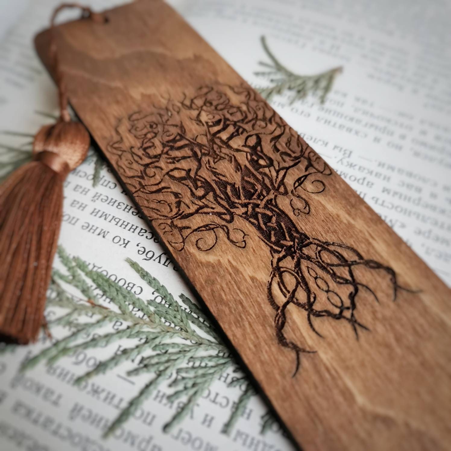 Tree of Life Bookmark Celtic Symbol Engraved Wooden Book Mark With ...