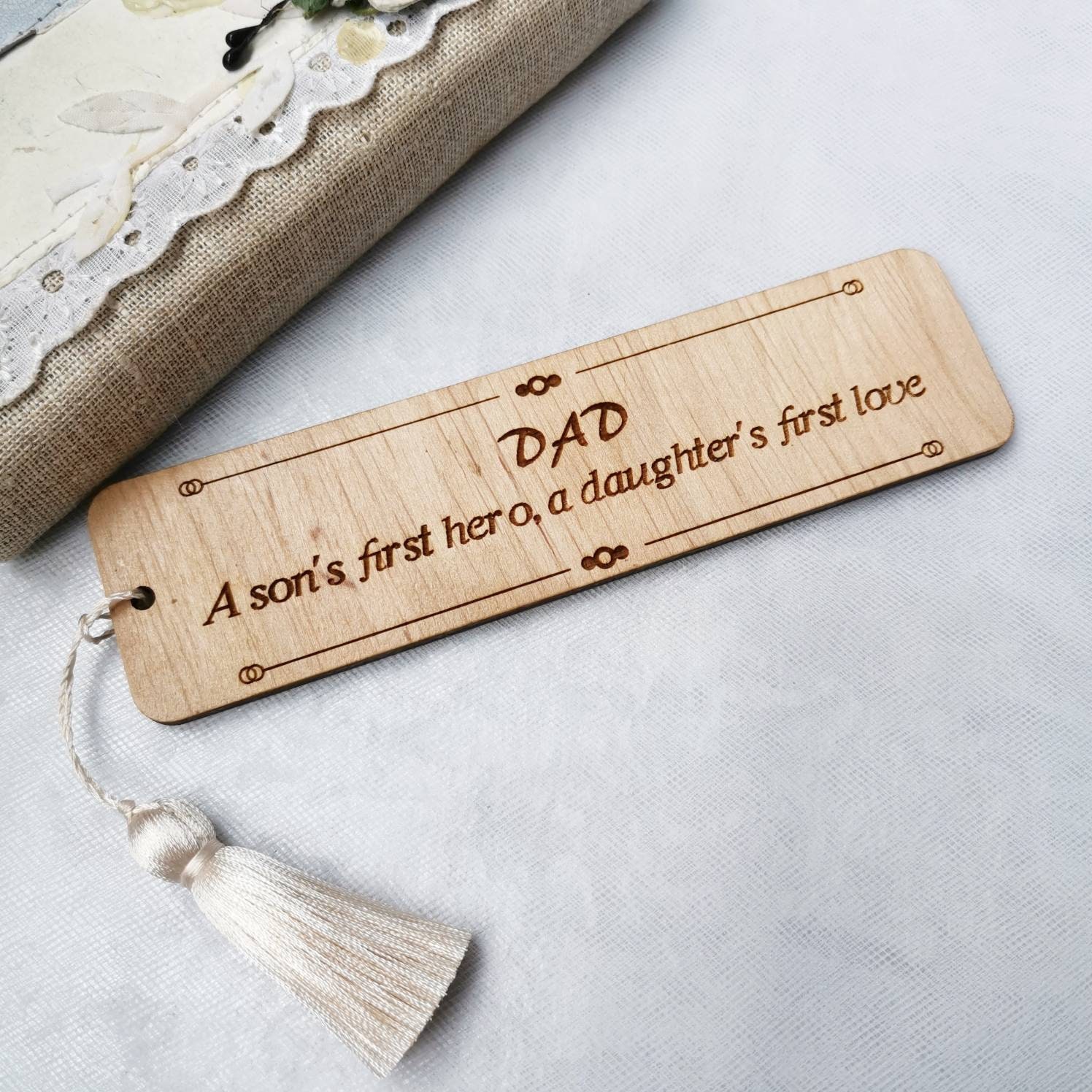 Dad bookmark Fathers day gift wooden bookmark Sentimental | Etsy