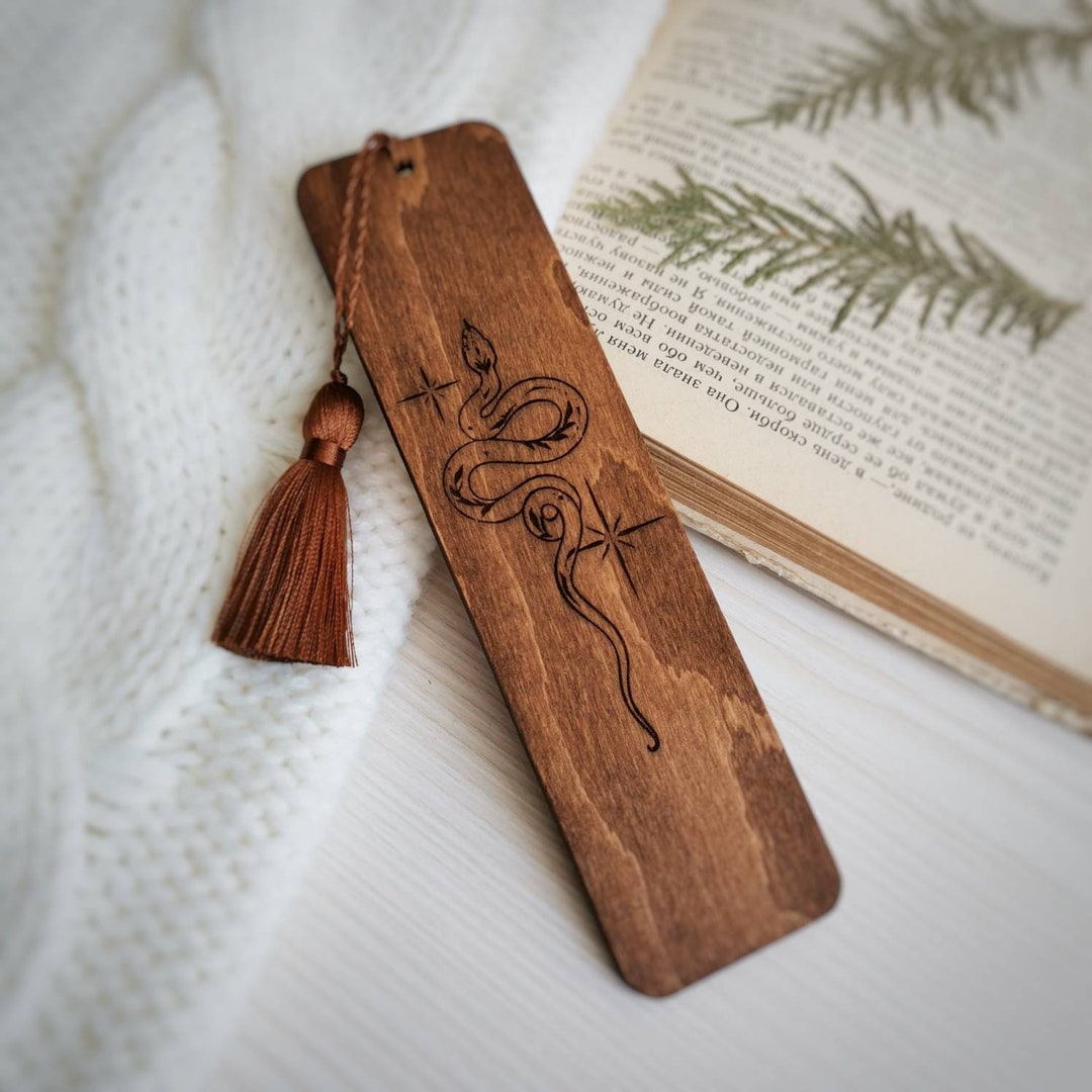 Snake Bookmark Hades and Persephone Inspired Engraved Wooden Bookmark ...