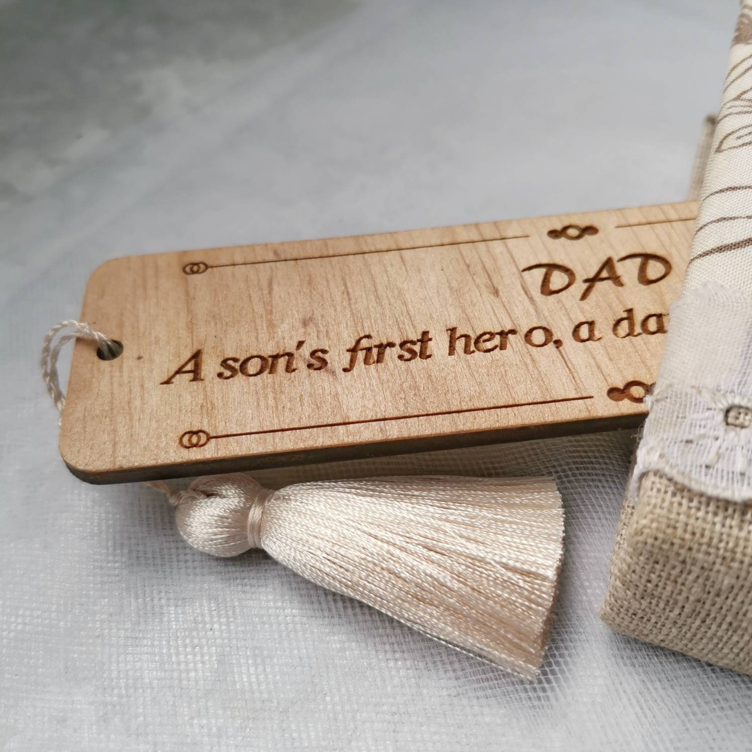 Dad bookmark Fathers day gift wooden bookmark Sentimental | Etsy
