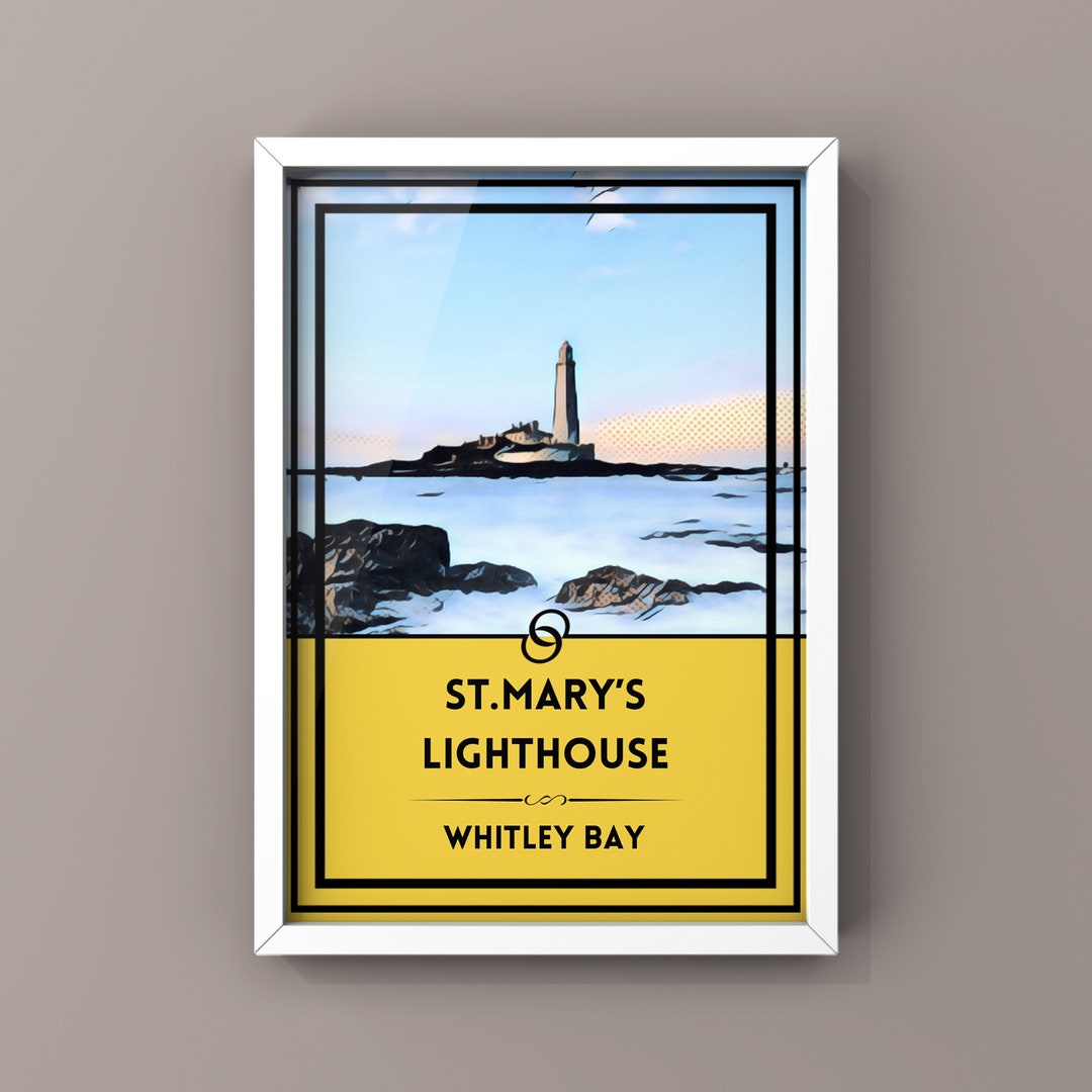 St.marys Lighthouse Whitley Bay Travel Poster - Etsy UK