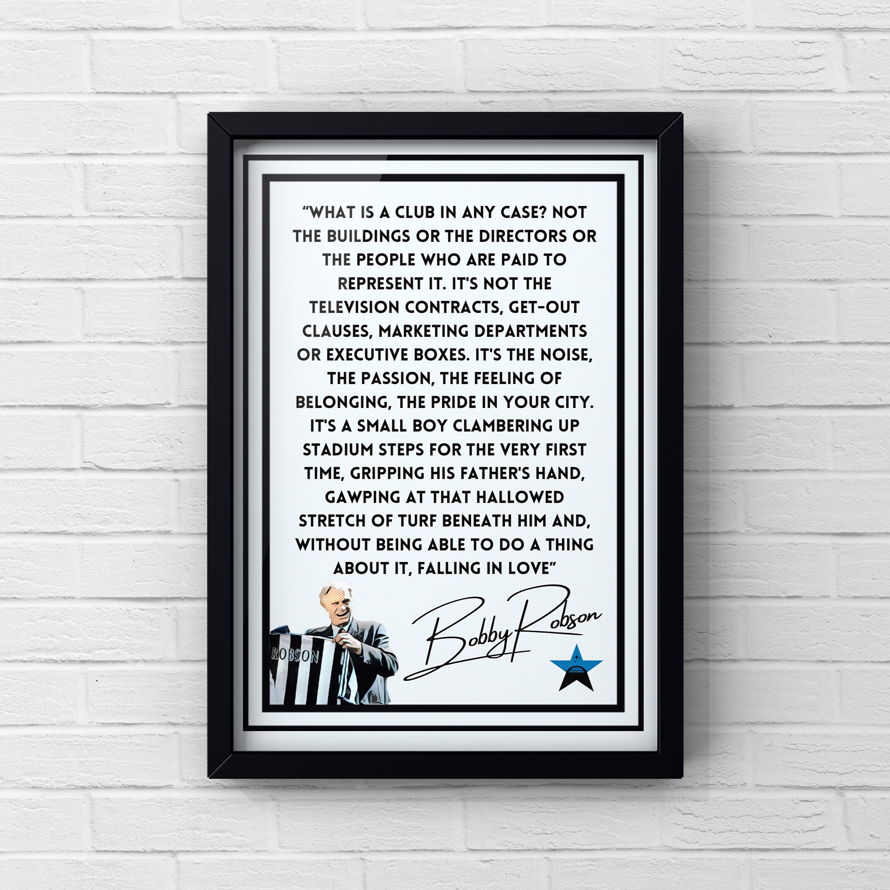 Sir Bobby Robson NUFC Quote Poster - Etsy UK