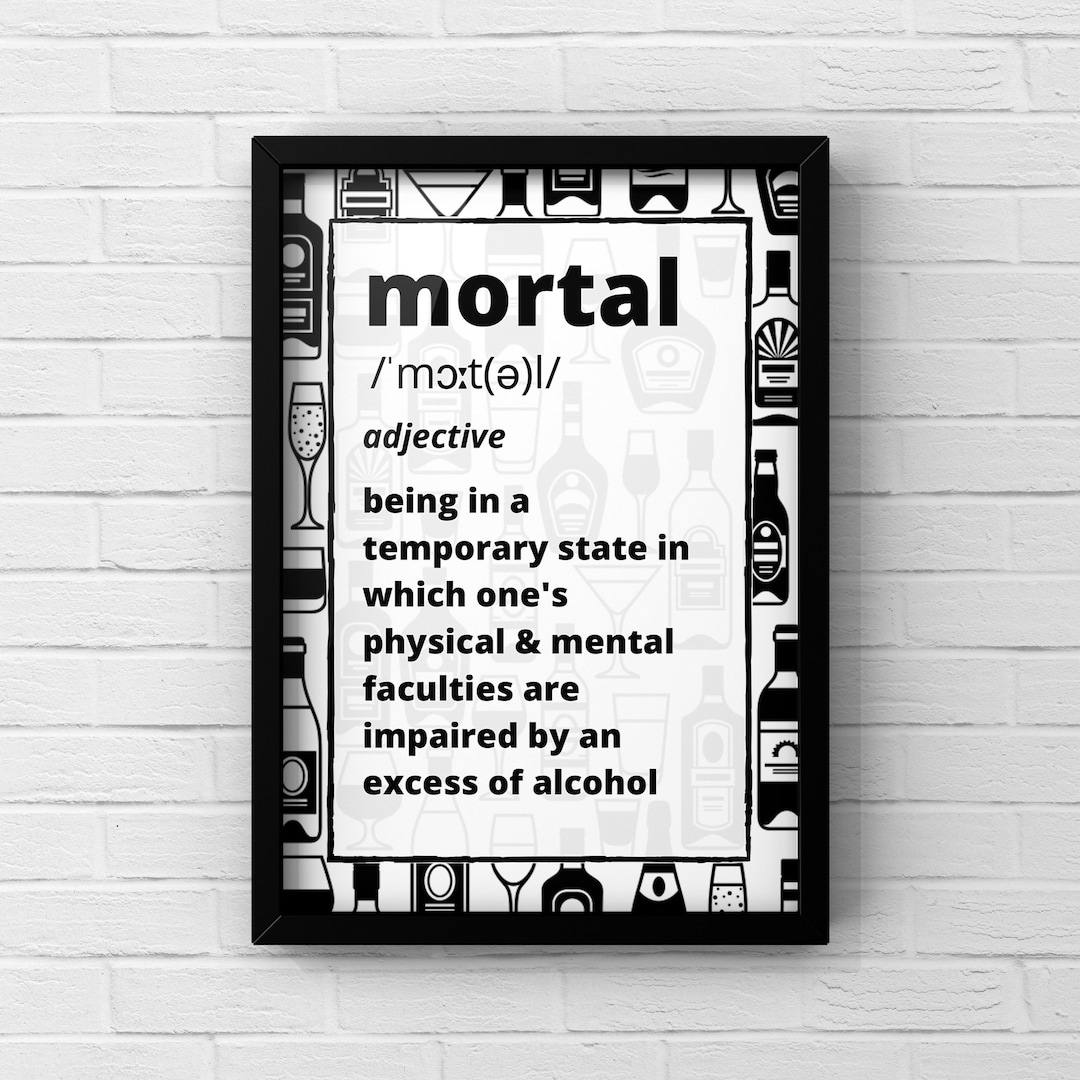 Mortal Definition Poster - Etsy