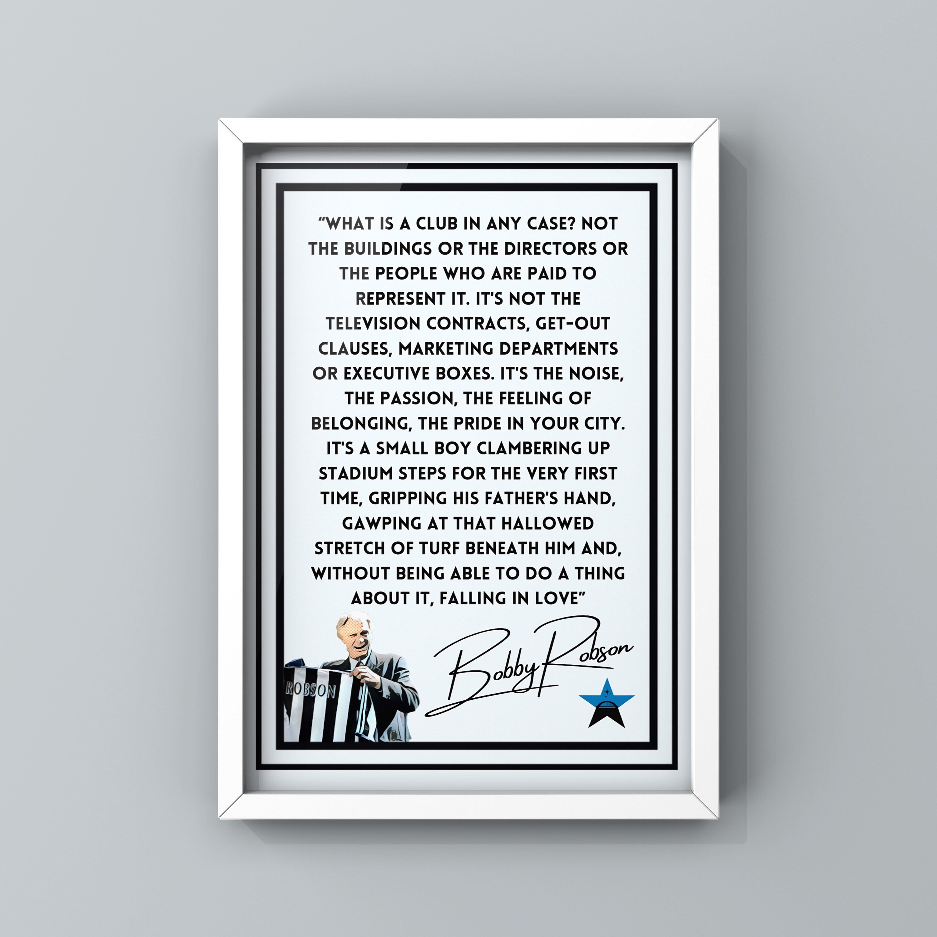 Sir Bobby Robson NUFC Quote Poster - Etsy UK