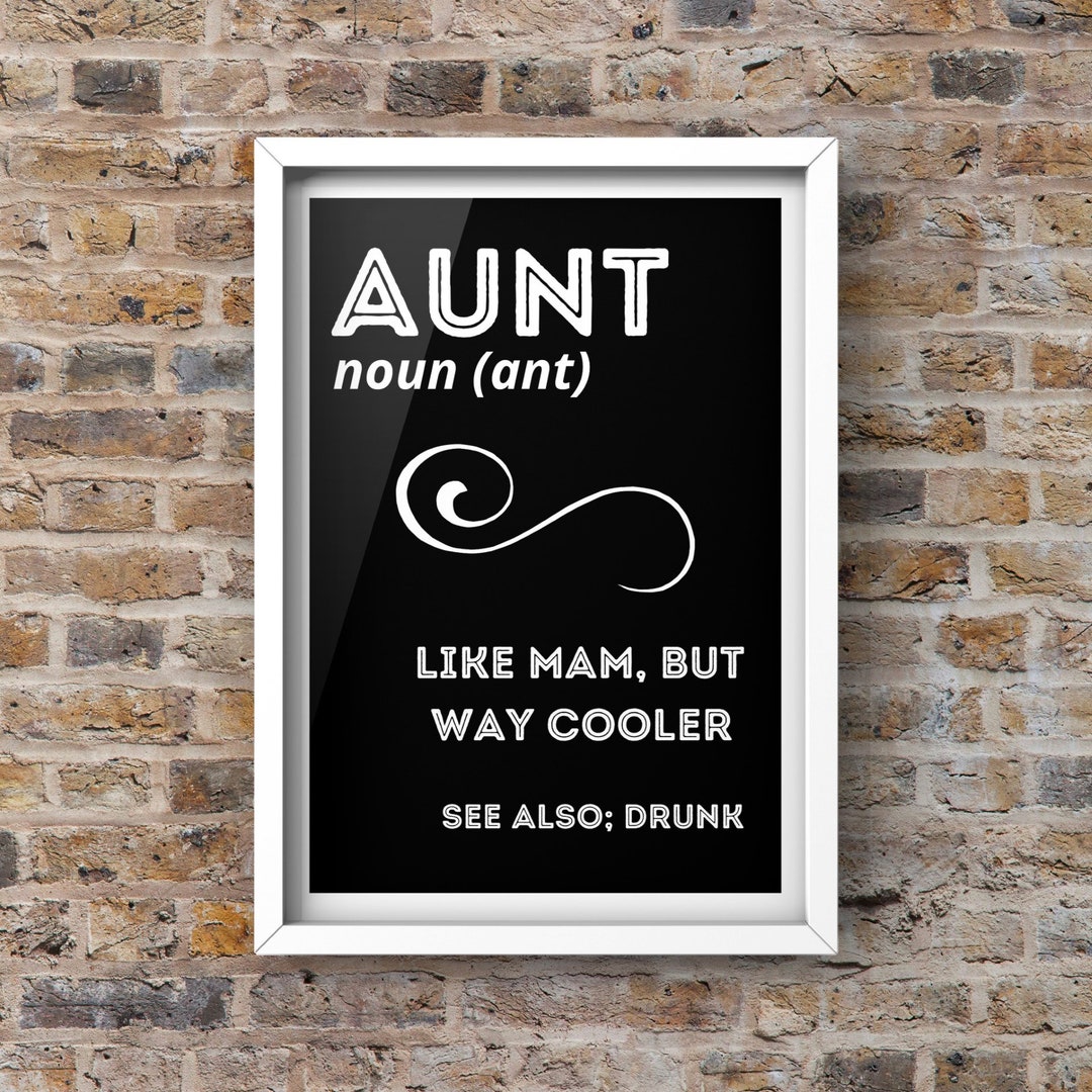 Aunt Definition Poster - Etsy