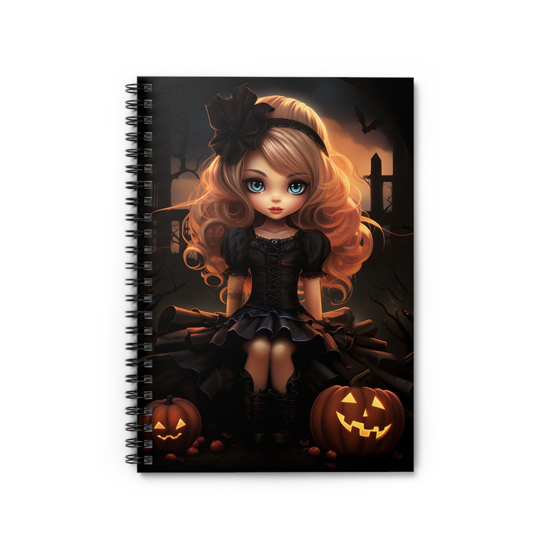 Cute Halloween Gothic Notebook Small Notebook Spooky Spiral - Etsy