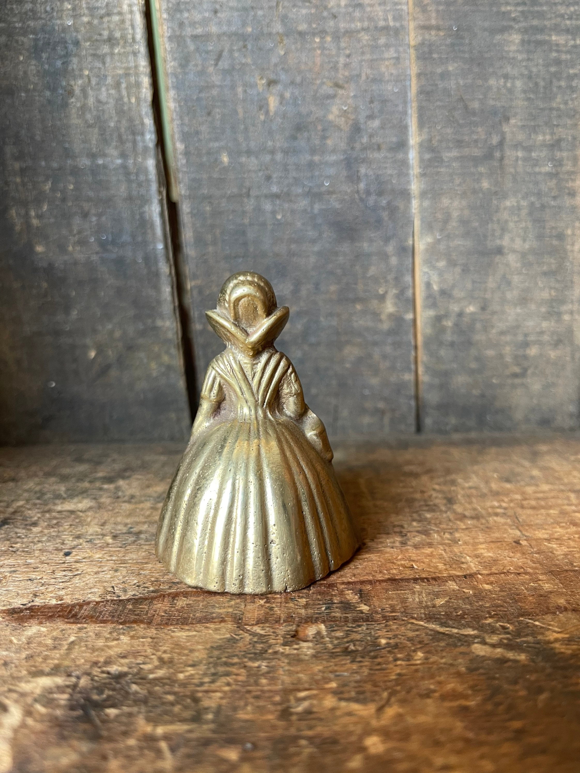 Victorian Colonial Woman Brass Bell // Vintage Lady // Crown | Etsy