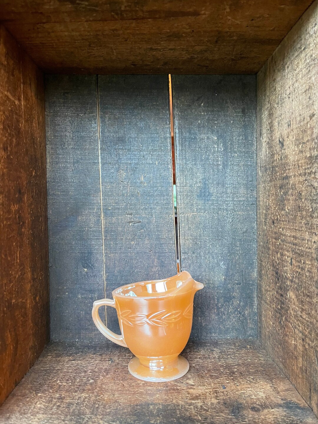 Anchor Hocking Fire King Laurel Pattern Carnival Glass Creamer/milk Jug ...