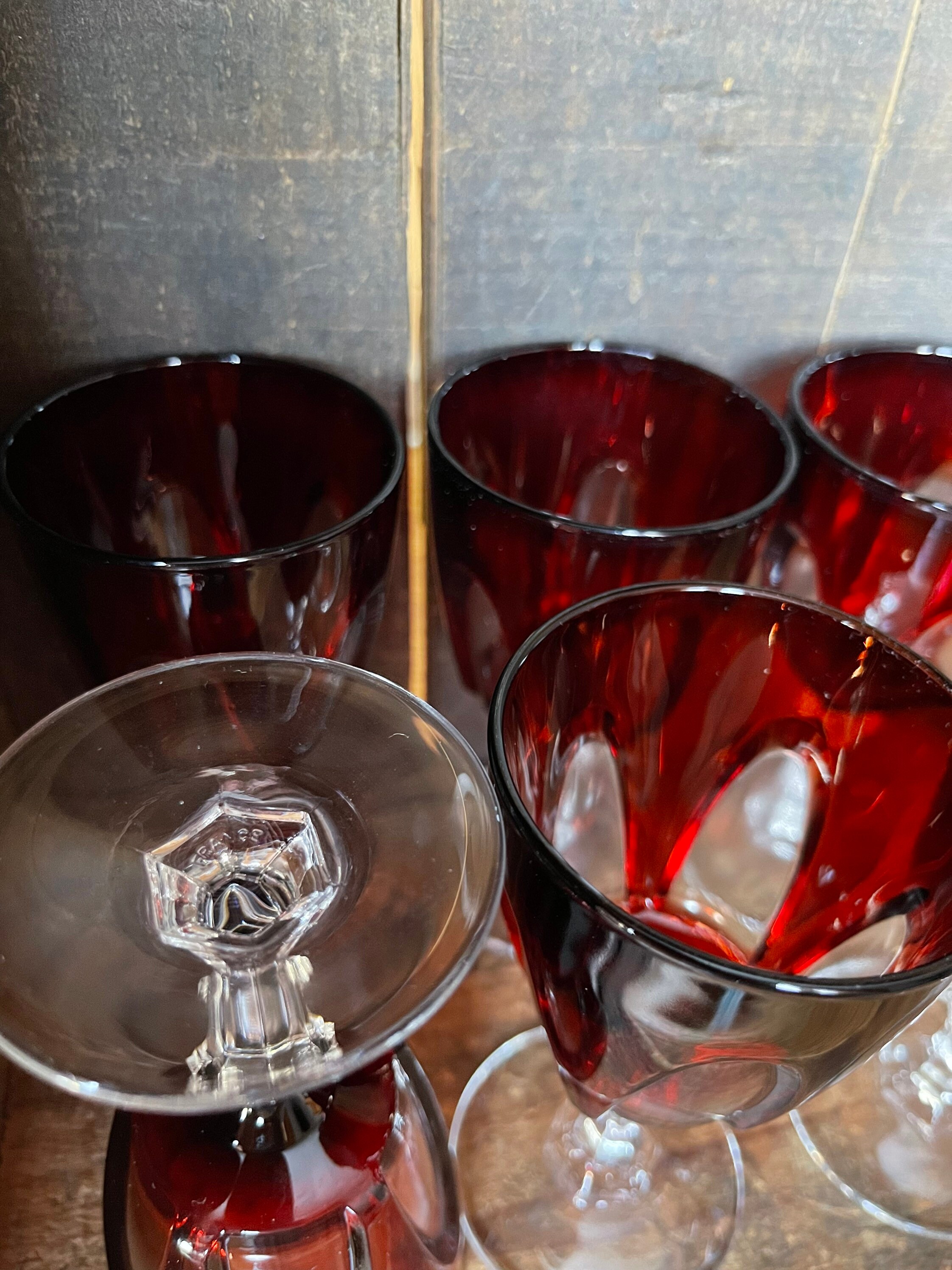 Rare // Set of Six // Vintage Luminarc Arcoroc Cristal - Etsy