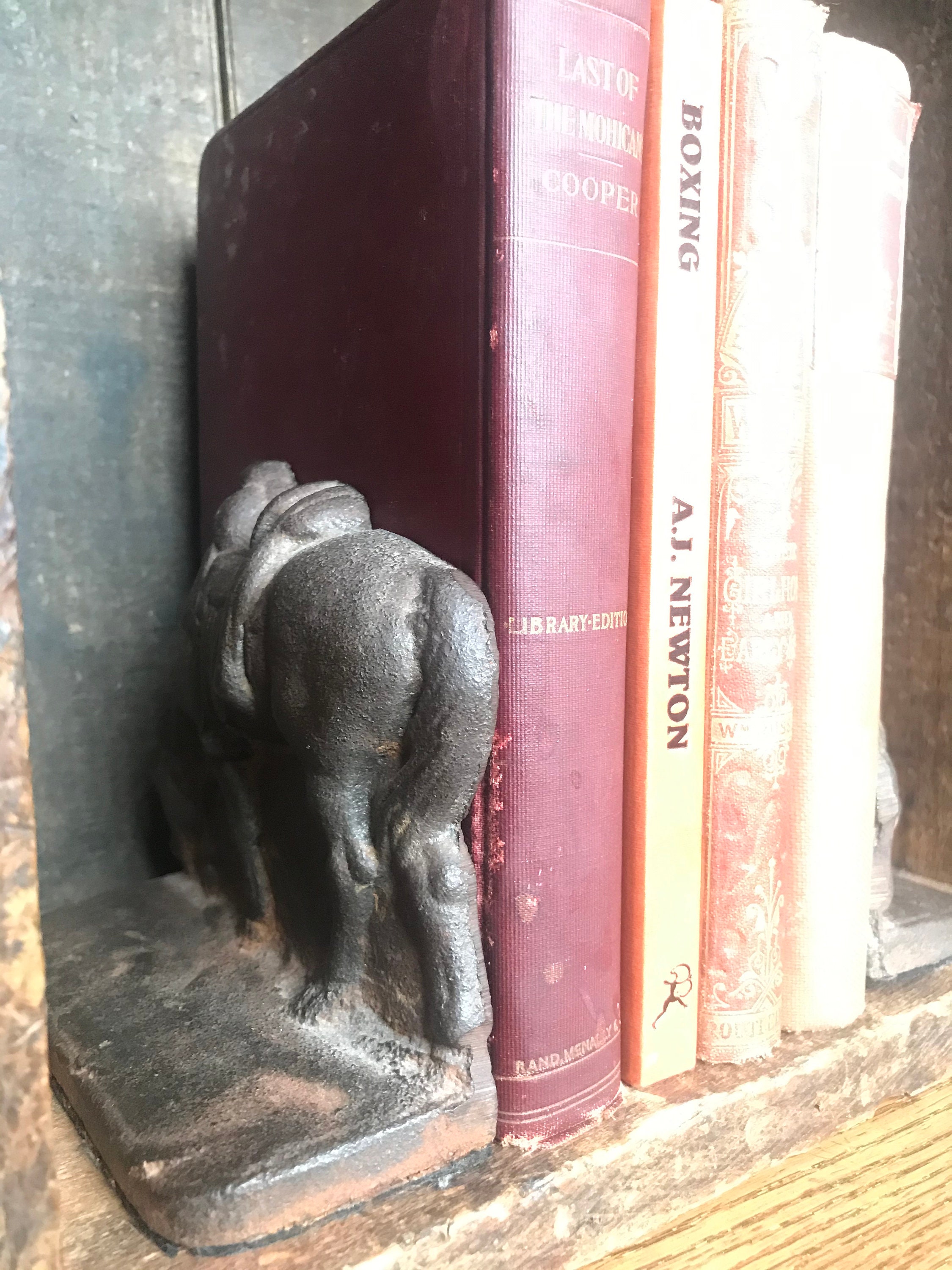 Vintage Cast Iron Grazing Horse Bookends // Cast Iron Bookends | Etsy