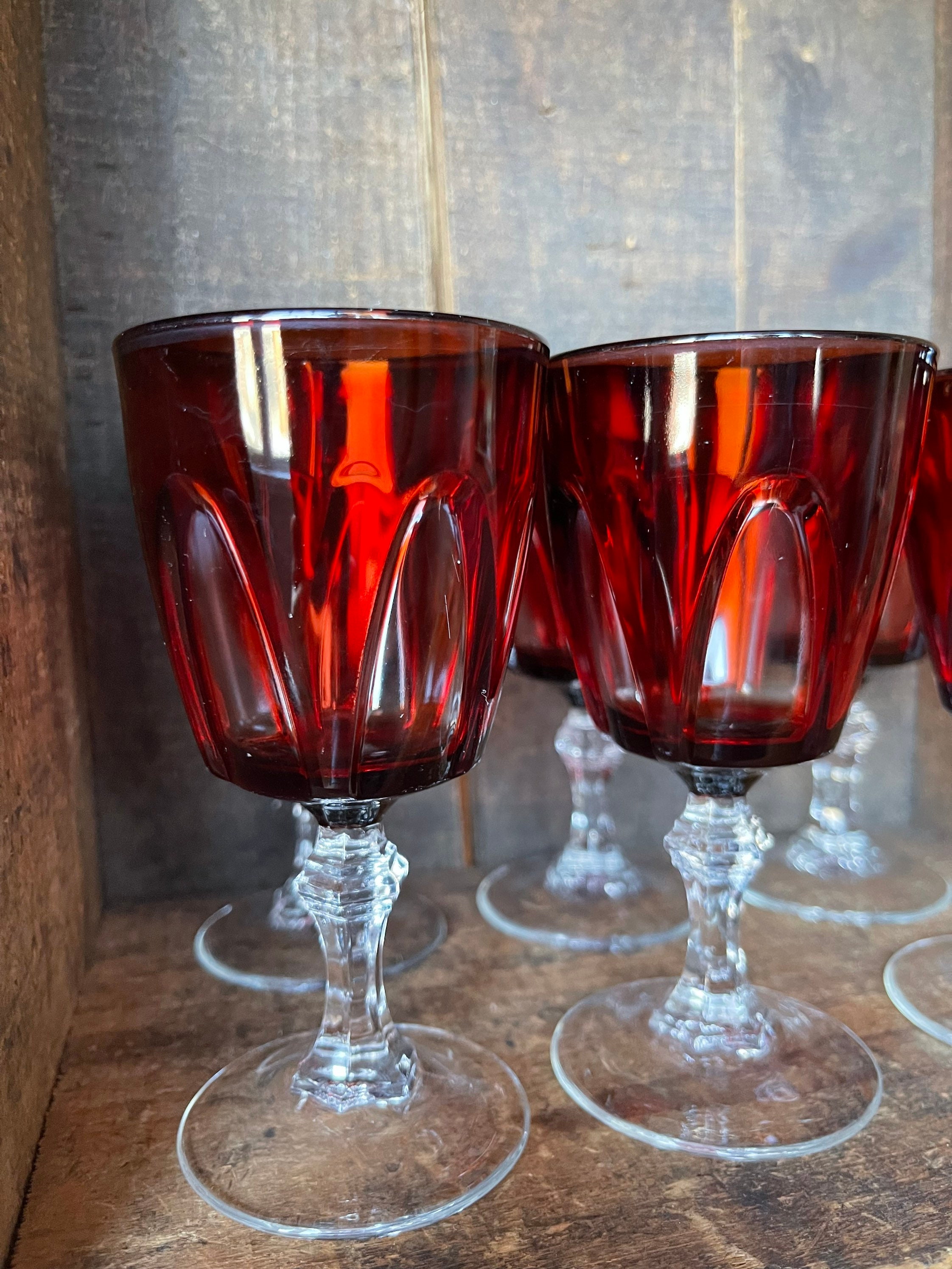 Rare // Set of Six // Vintage Luminarc Arcoroc Cristal - Etsy