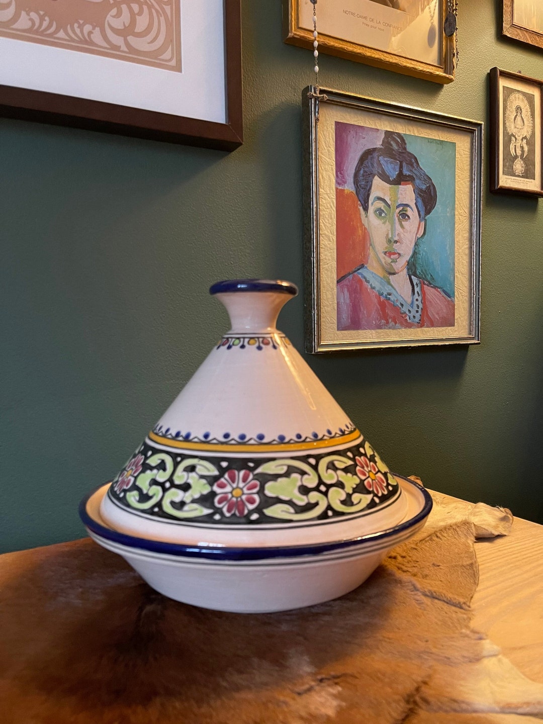 Large Moroccan Le Souk Ceramic Tagine // Hand-painted Tagine // Pottery ...