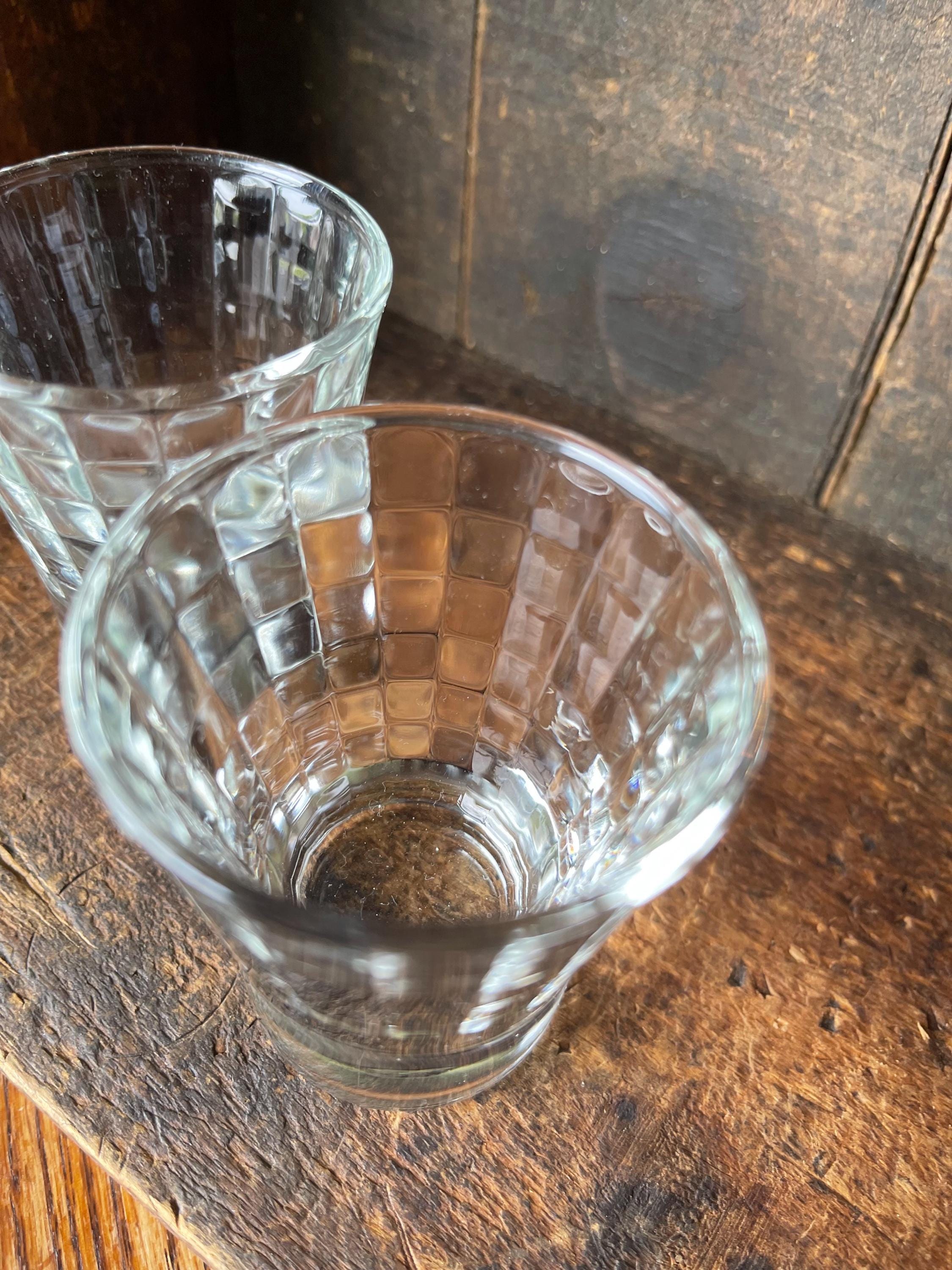 Set of Two // Crown Royal Whiskey Block Optic Shot Glasses // Heavy ...