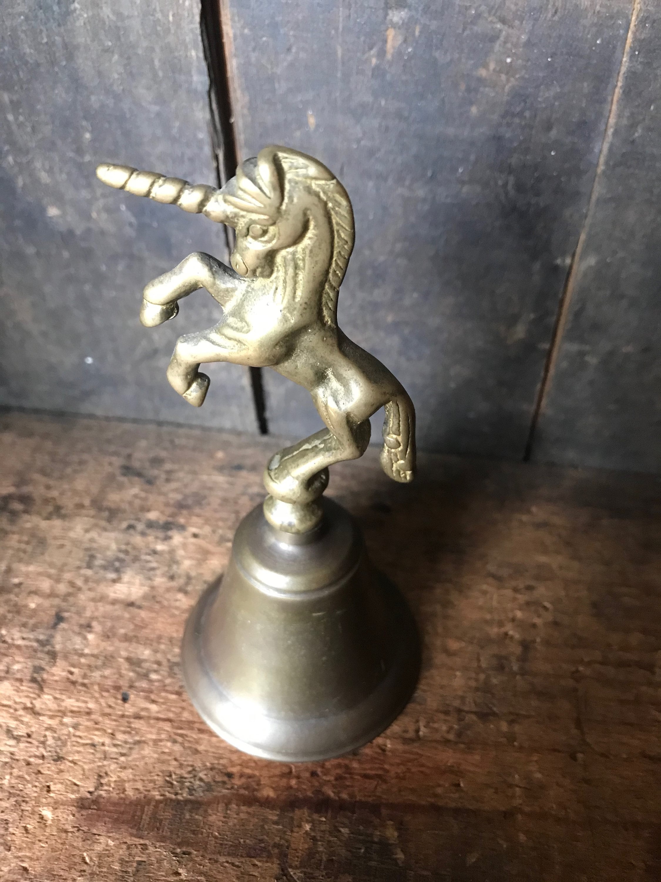Vintage Brass Unicorn Bell // Whimsical Metal Bell Decor // - Etsy UK
