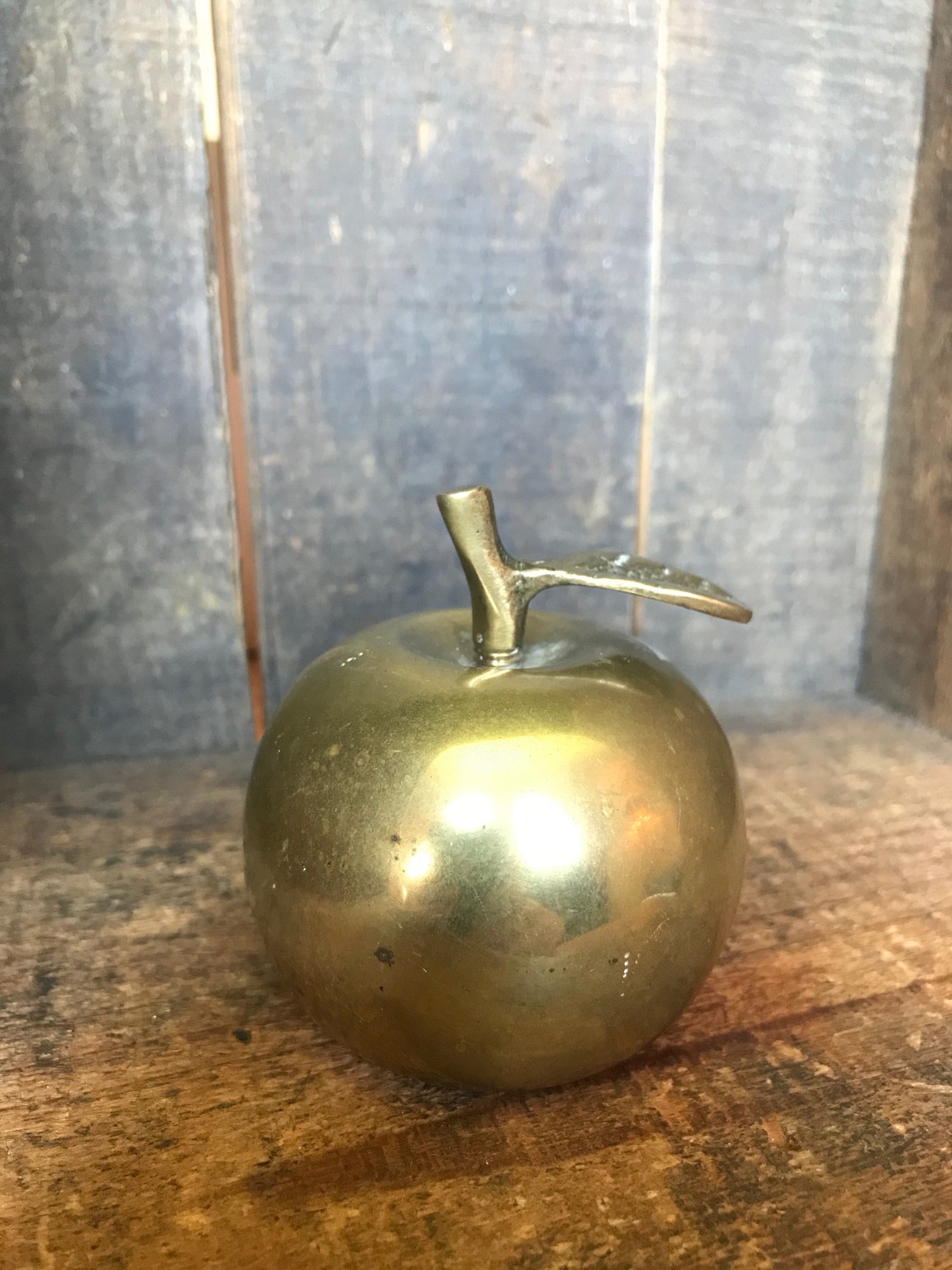 Vintage Brass Apple Bell - Etsy
